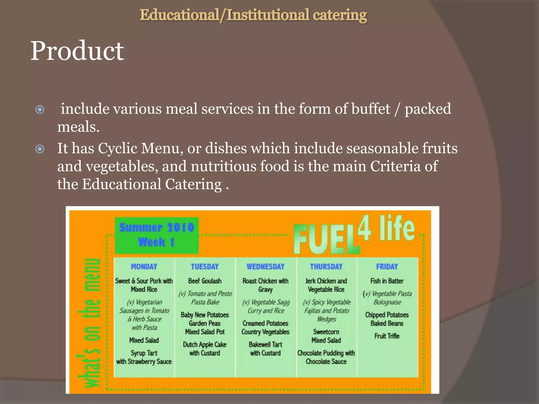 Institutional Catering | PPSX