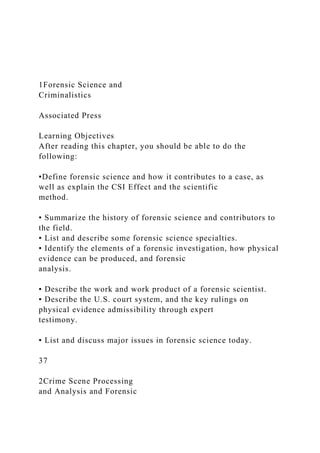 1Forensic Science and CriminalisticsAssociated Press.docx