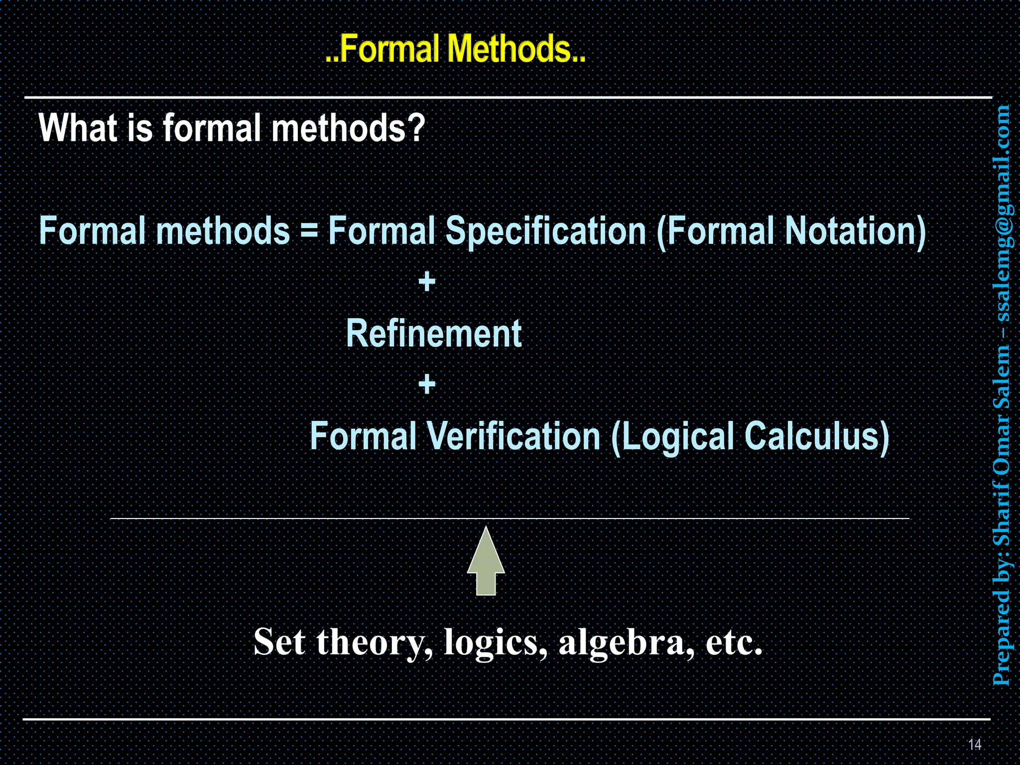 #1 formal methods – introduction for software engineering | PPTX