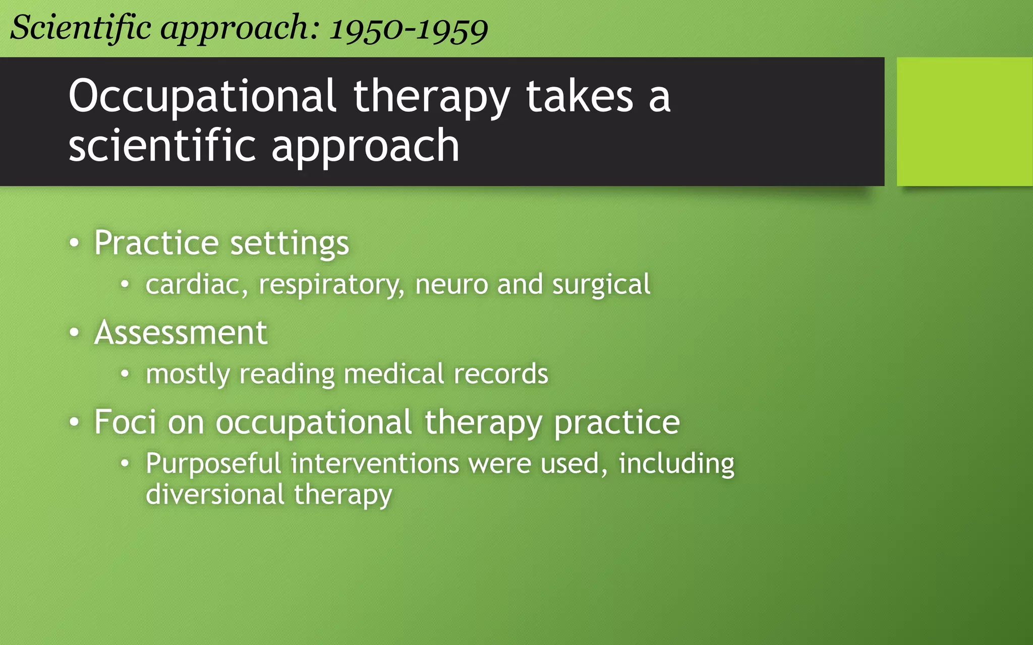 Foundation of occupational therapy | PPTX