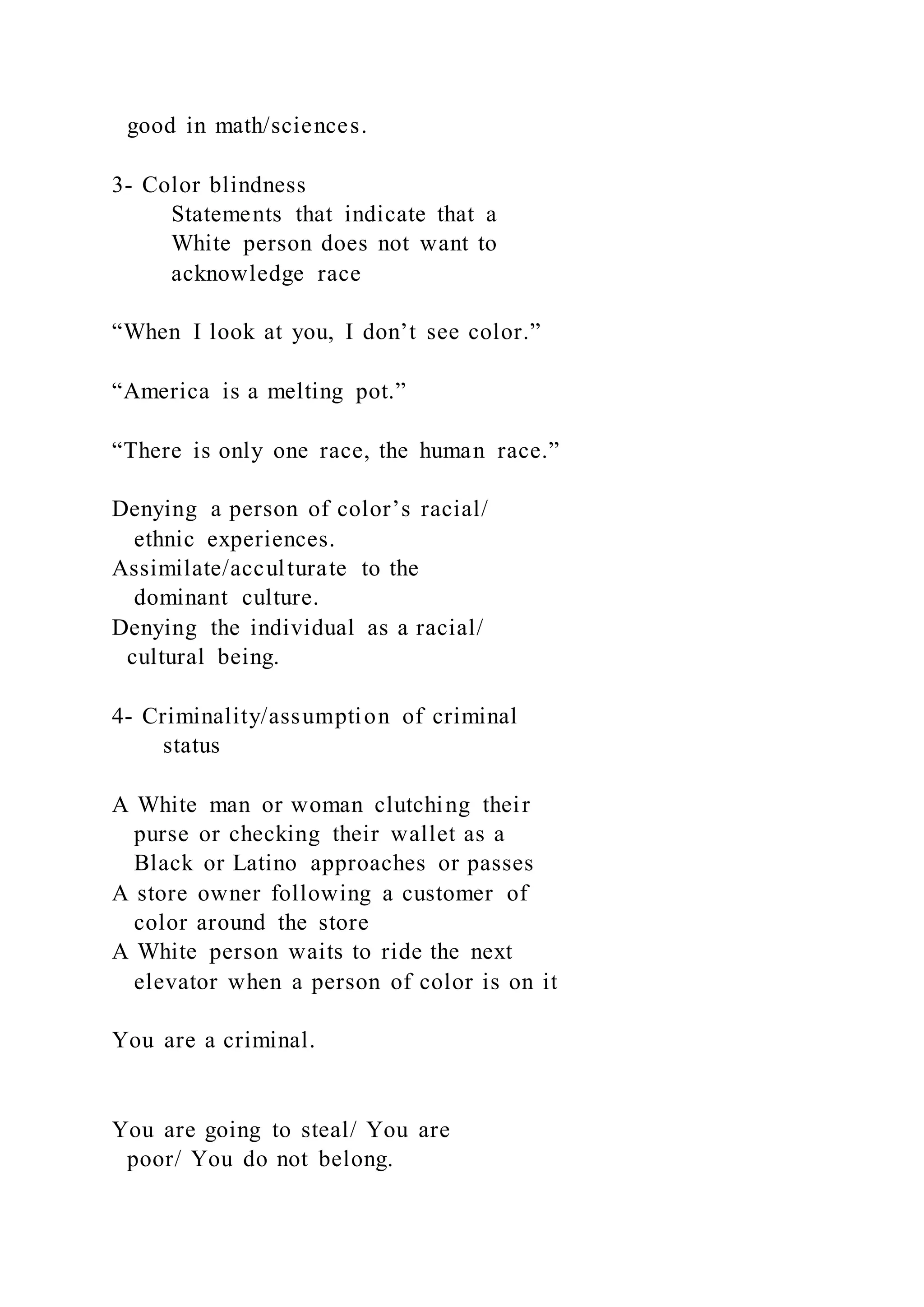 1 from RACIAL MICROAGGRESSIONS IN EVERYDAY LIFE Ameri | PDF