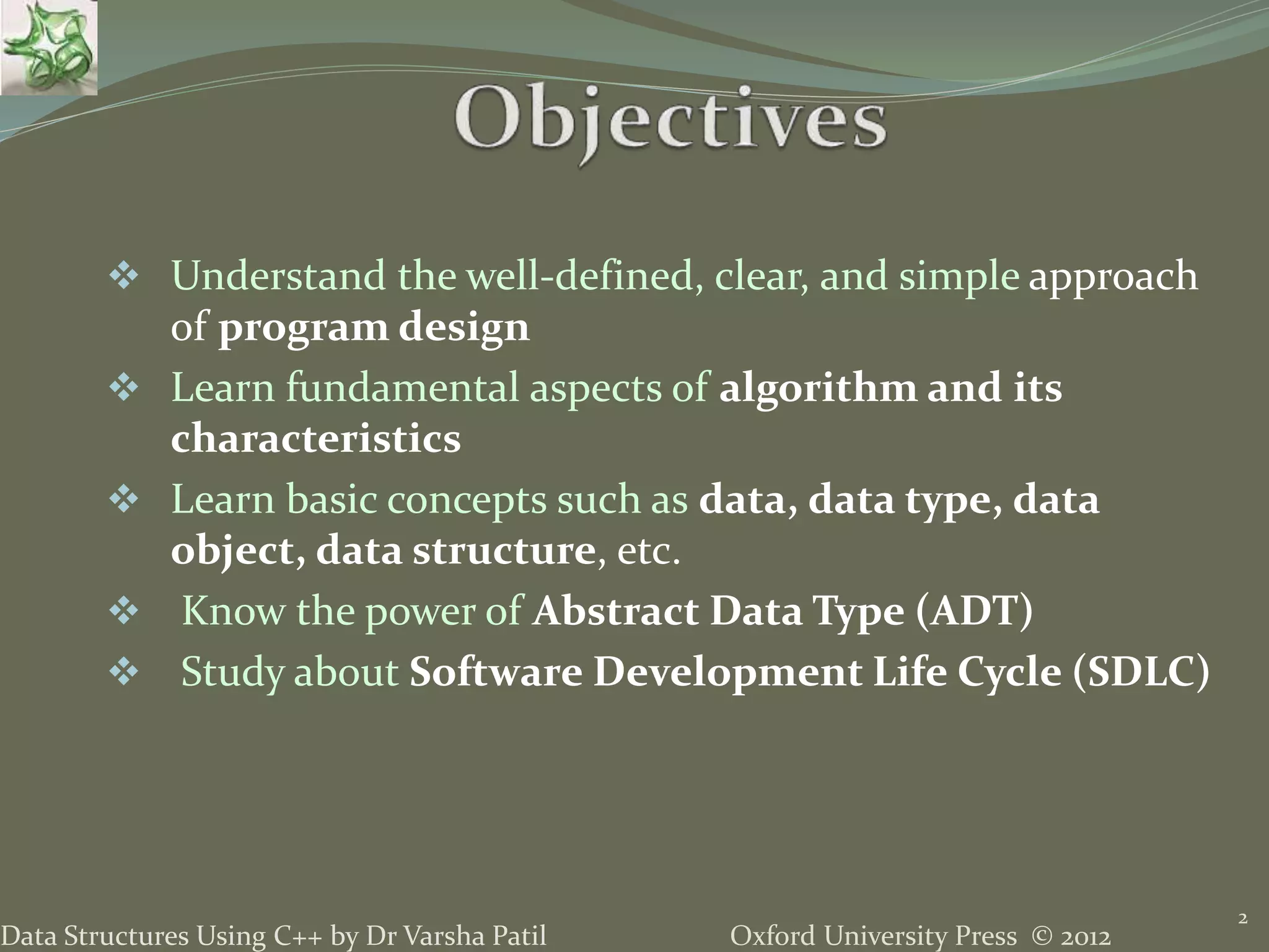 1. Fundamental Concept - Data Structures using C++ by Varsha Patil | PPTX