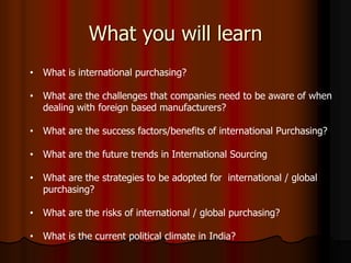 1 fundamentals of international purchasing | PDF