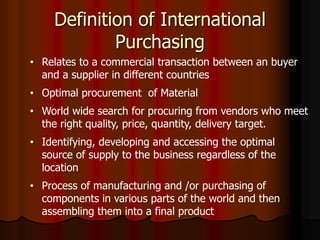 1 fundamentals of international purchasing | PDF