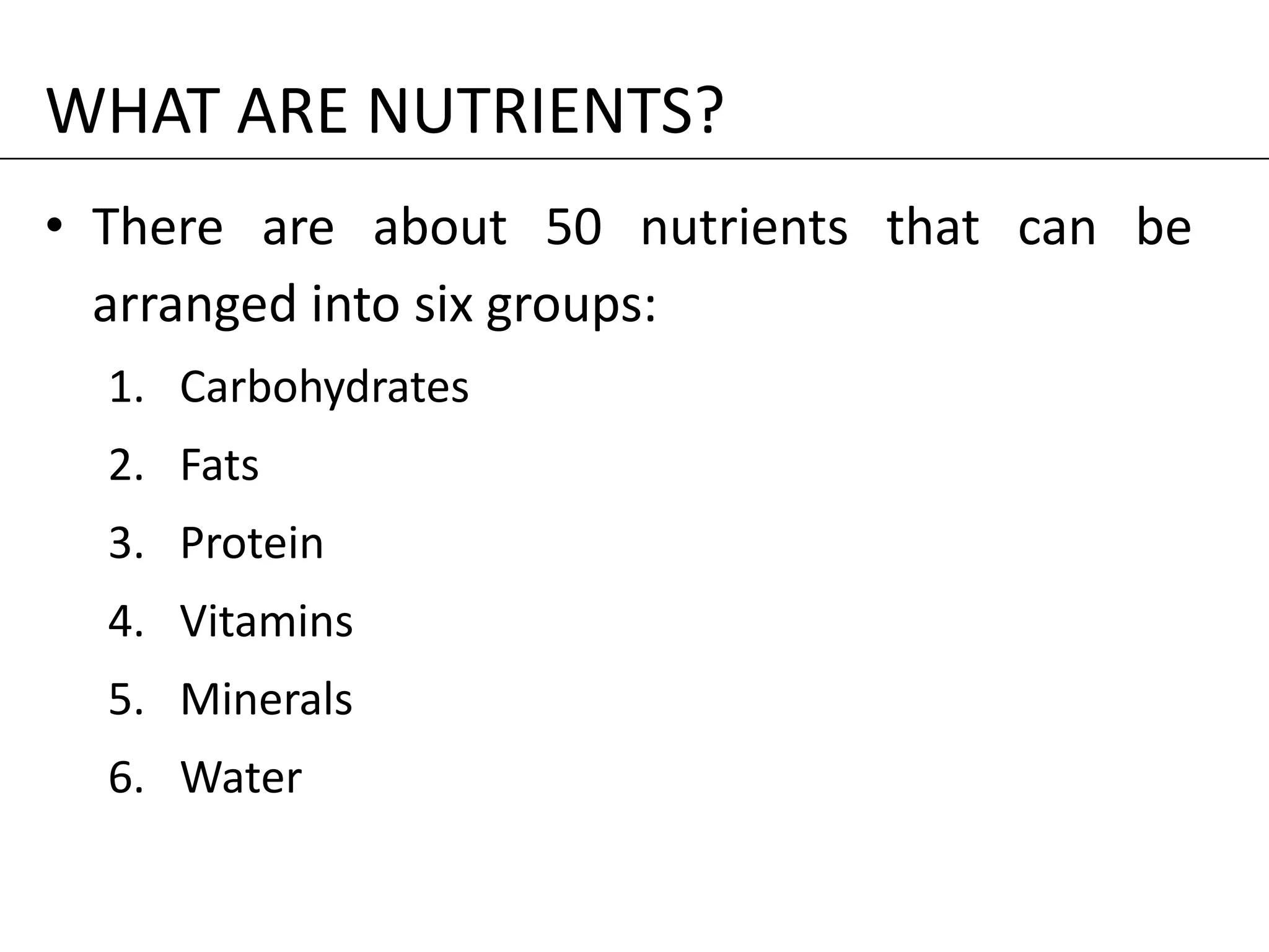 Fundamentals of nutrition & food | PPTX