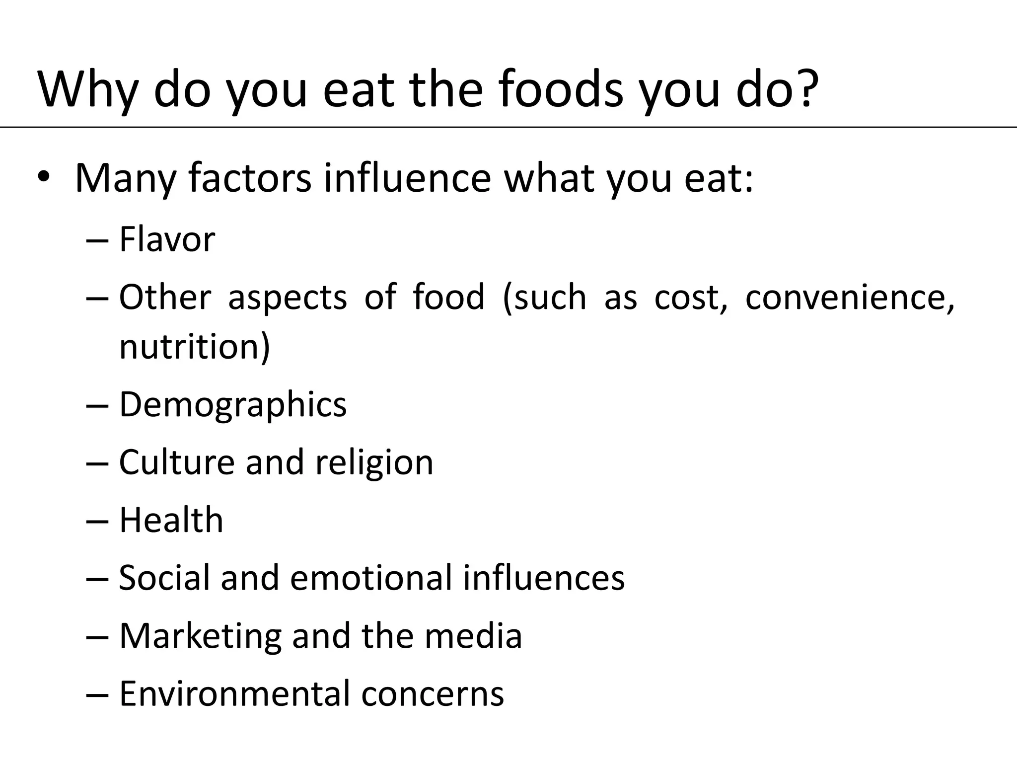 Fundamentals of nutrition & food | PPTX