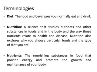 Fundamentals of nutrition & food | PPTX