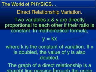 1g physics (qty relationships) | PPT