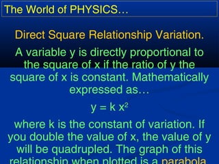 Physics (qty relationships) | PPT