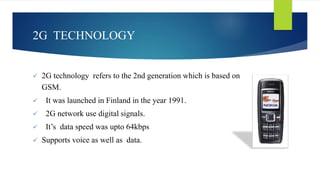 Wireless technology 1g 2g 3g 4g | PPTX | Internet | Computing
