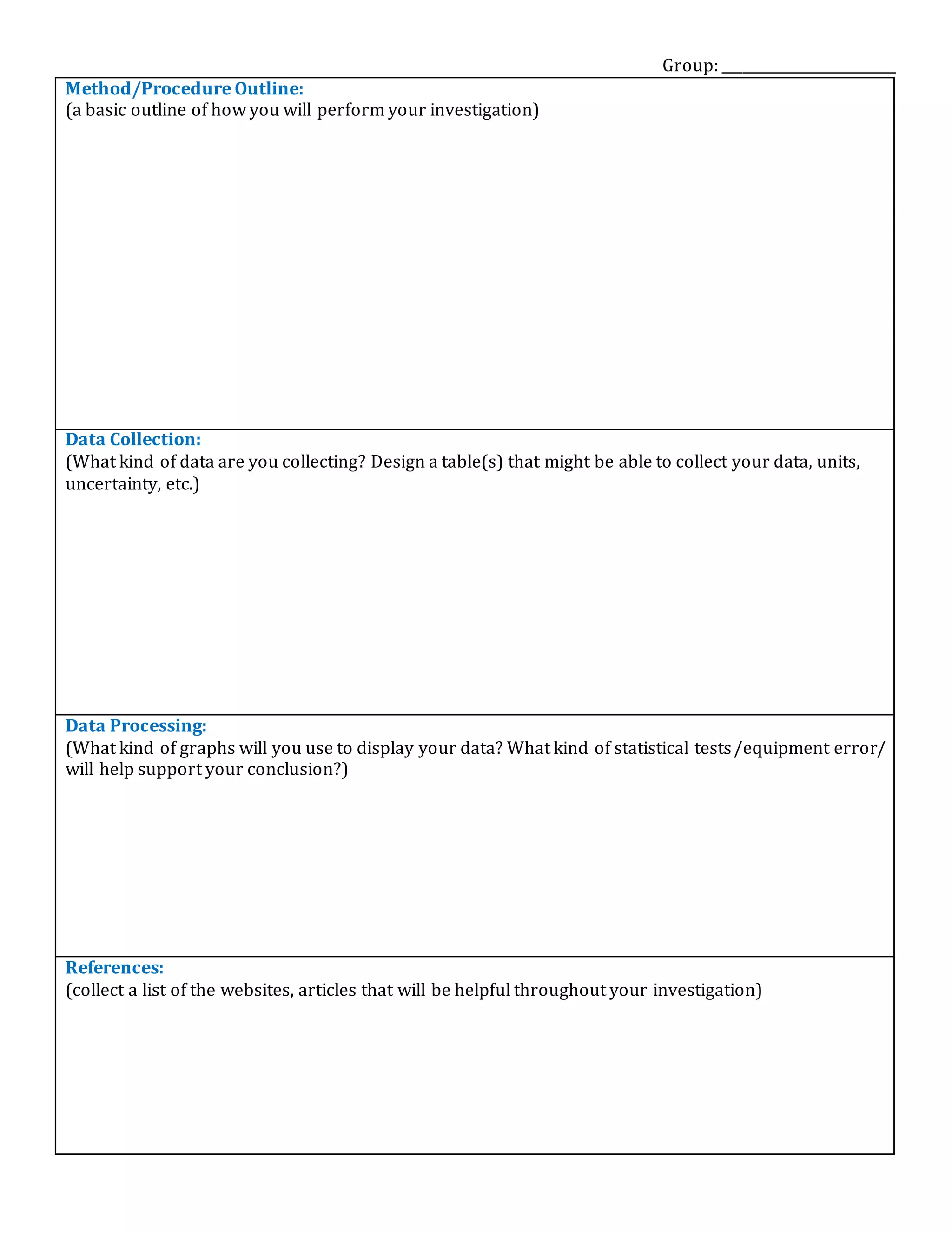 IBDP Group 4 Project Student Planning Sheet | DOCX
