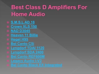 CLASS D AMPLIFIER | PPTX