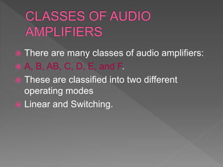 CLASS D AMPLIFIER | PPTX