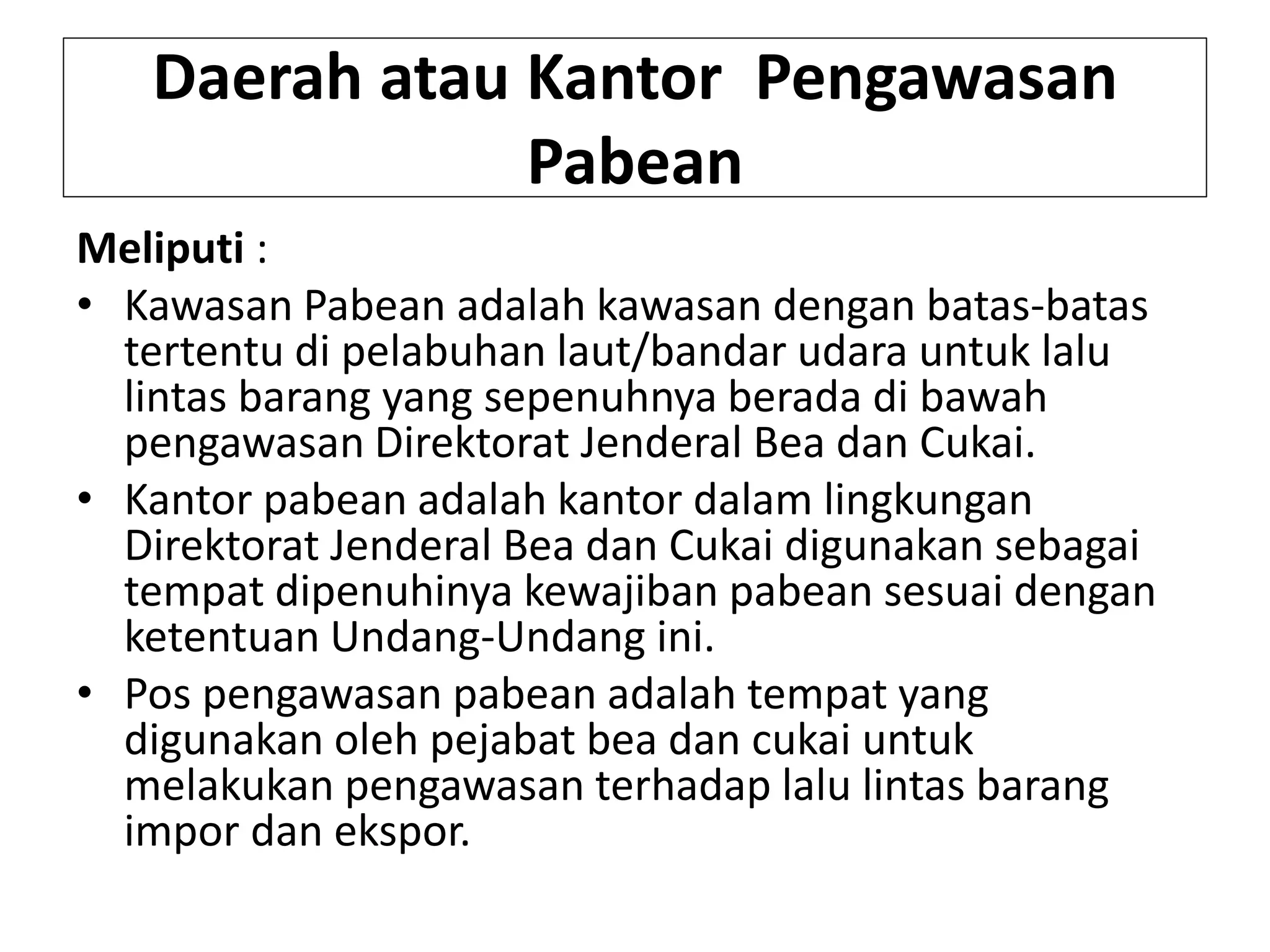 Gambaran Umum & Fasilitas Kepabeanan _ Materi Training "EXPORT IMPORT" | PPTX