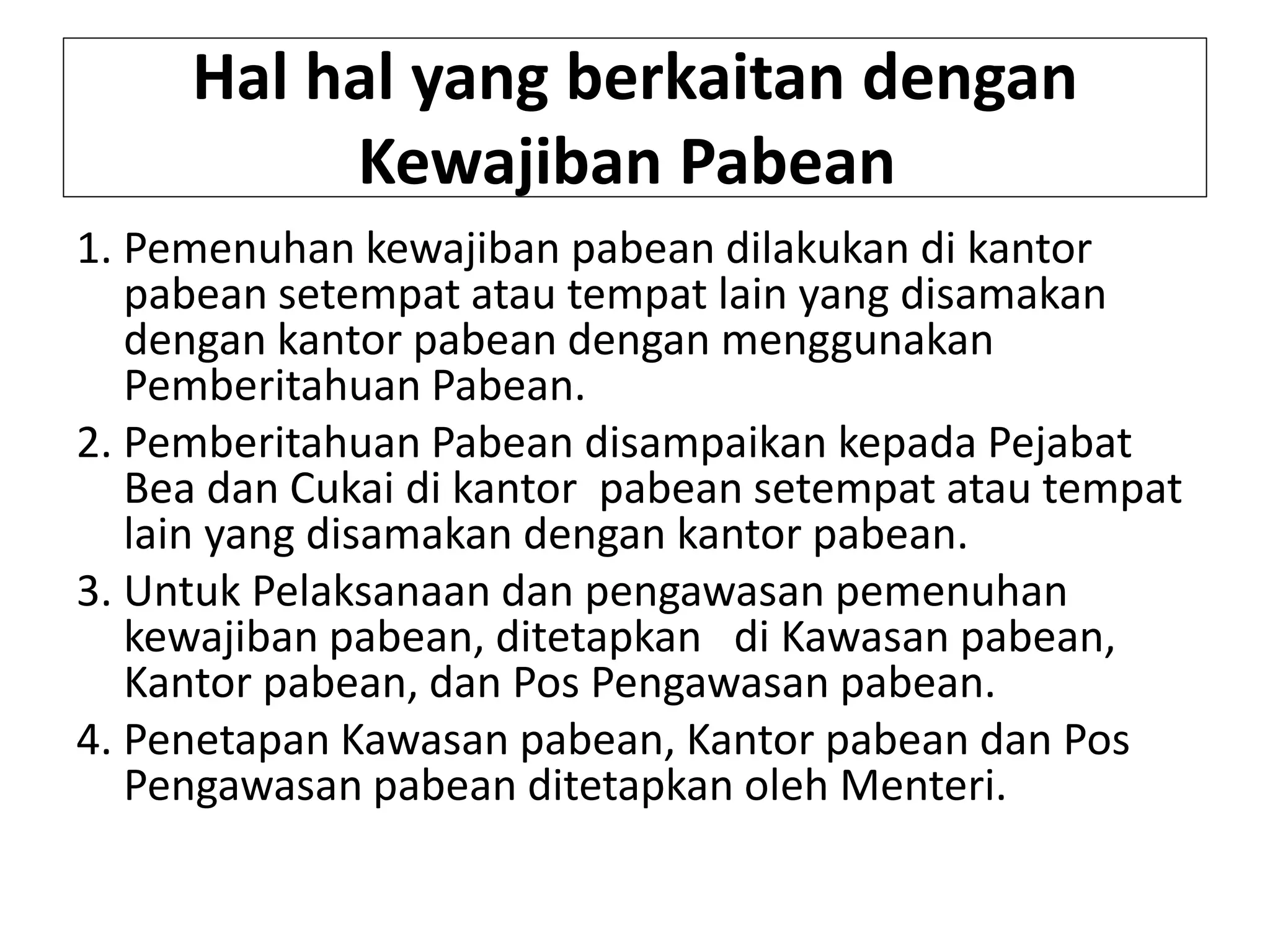 Gambaran Umum & Fasilitas Kepabeanan _ Materi Training "EXPORT IMPORT" | PPTX