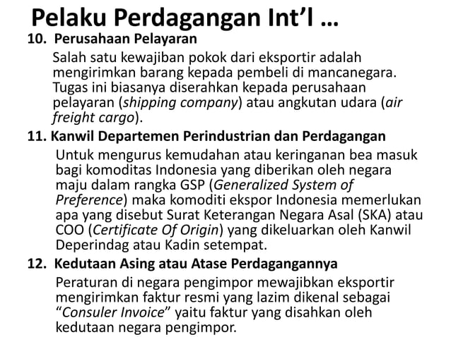 Gambaran Umum & Fasilitas Kepabeanan _ Materi Training "EXPORT IMPORT" | PPTX