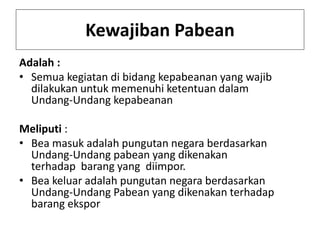 Gambaran Umum & Fasilitas Kepabeanan _ Materi Training "EXPORT IMPORT" | PPTX