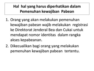 Gambaran Umum & Fasilitas Kepabeanan _ Materi Training "EXPORT IMPORT" | PPTX