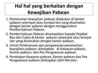 Gambaran Umum & Fasilitas Kepabeanan _ Materi Training "EXPORT IMPORT" | PPTX