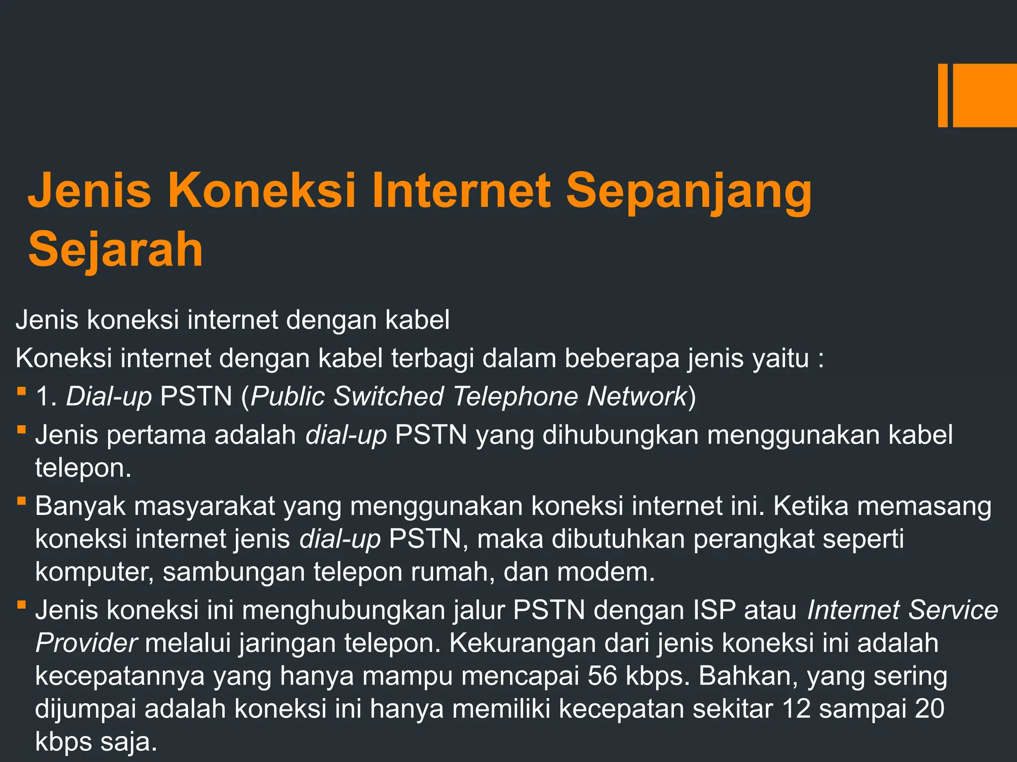 GAMBARAN UMUM SAMBUNGAN INTERNET di buat oleh kelas xii | PPTX