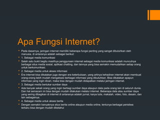 GAMBARAN UMUM SAMBUNGAN INTERNET di buat oleh kelas xii | PPT