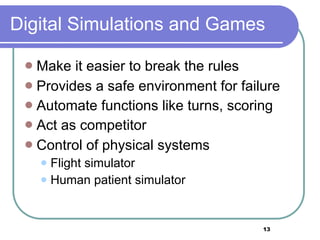 Introduction to Games and Simulations | KEY