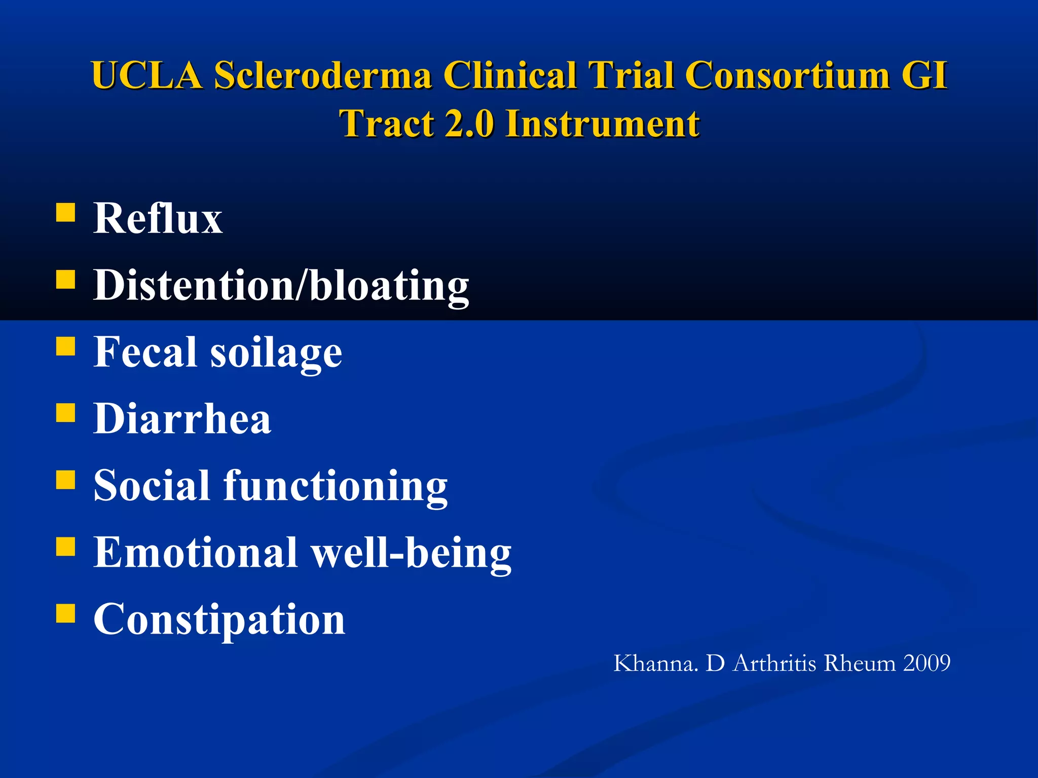 1 gastrointestinal manifestations of systemic sclerosis | PPT