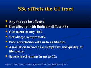 1 gastrointestinal manifestations of systemic sclerosis | PPT