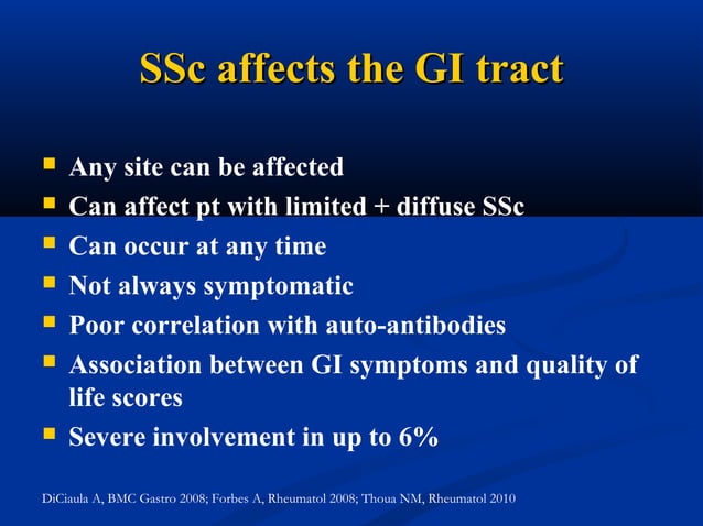 1 gastrointestinal manifestations of systemic sclerosis | PPT ...
