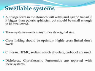 1 gastroretentive drug delivery systems | PPTX