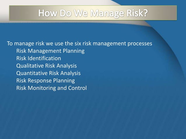 Risk Management | PPTX