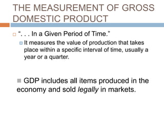 Measuring GDP & Economic Growth.Macroeconomics | PPTX