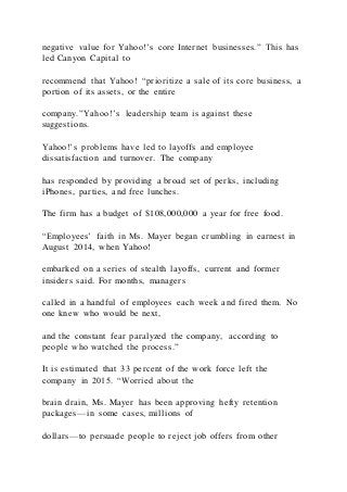 1 GEB 1011 Management Case Study Yahoo! CEO M | DOCX