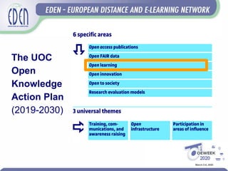 Open learning at UOC Knowledge Action Plan, #OEW2020 | PPT
