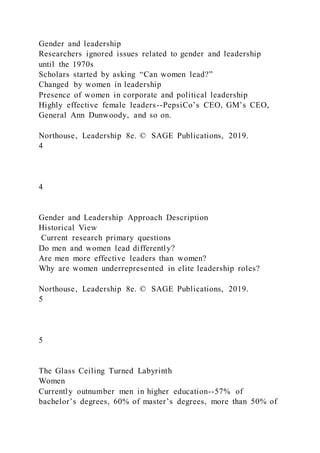 1Gender and LeadershipChapter 15Northouse, Leade | DOCX