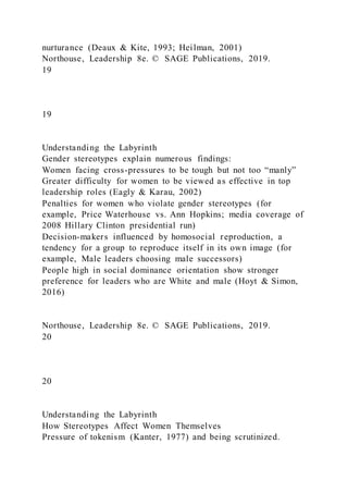 1Gender and LeadershipChapter 15Northouse, Leade | DOCX