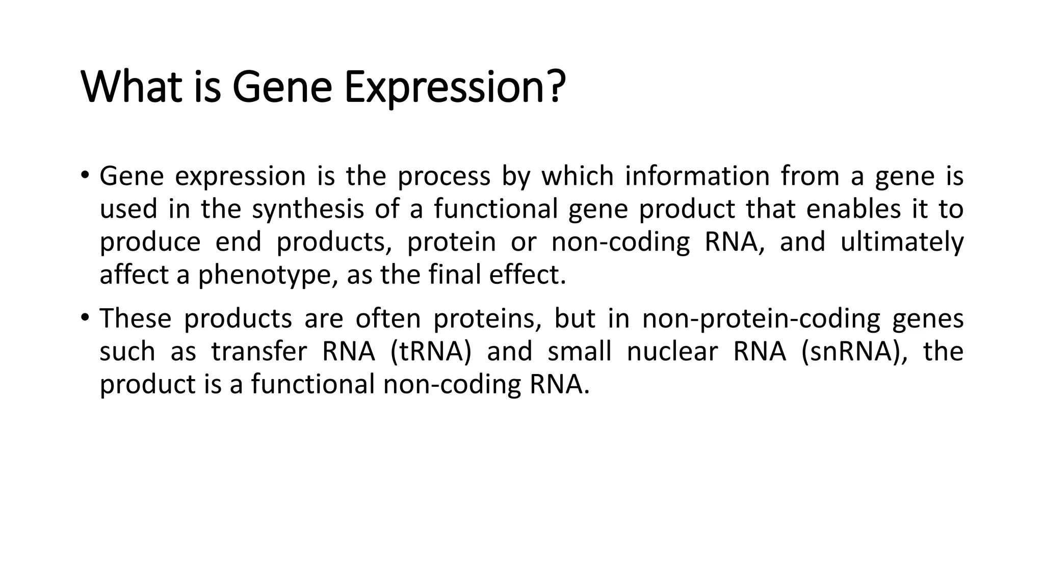 gene expression traditional methods | PPTX