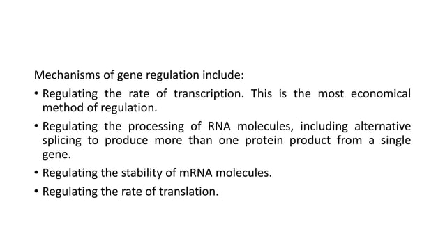 gene expression traditional methods | PPTX | Chemistry | Science