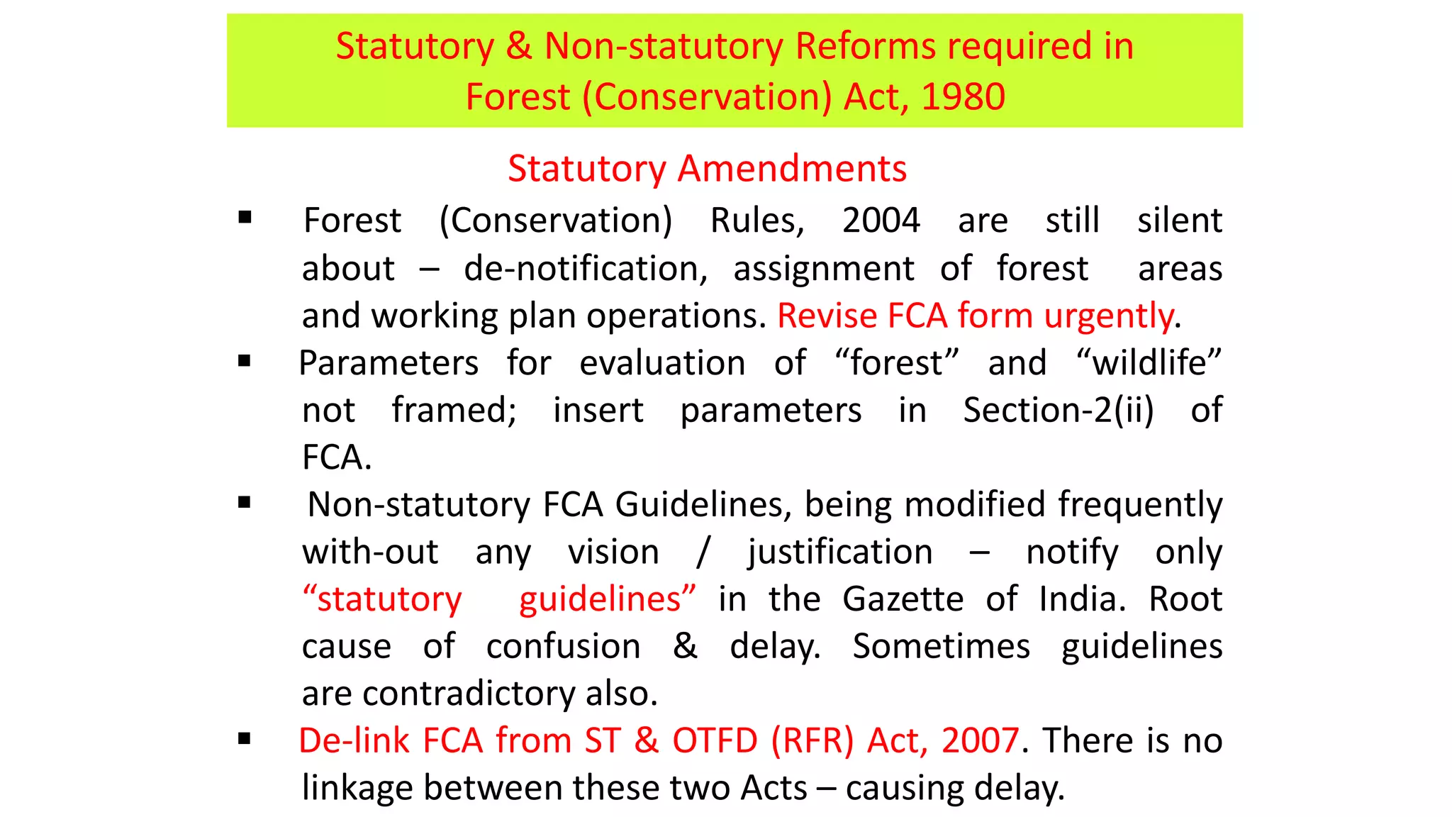 1 General Constitution & Non Forest Land under Forest Conservation Act ...