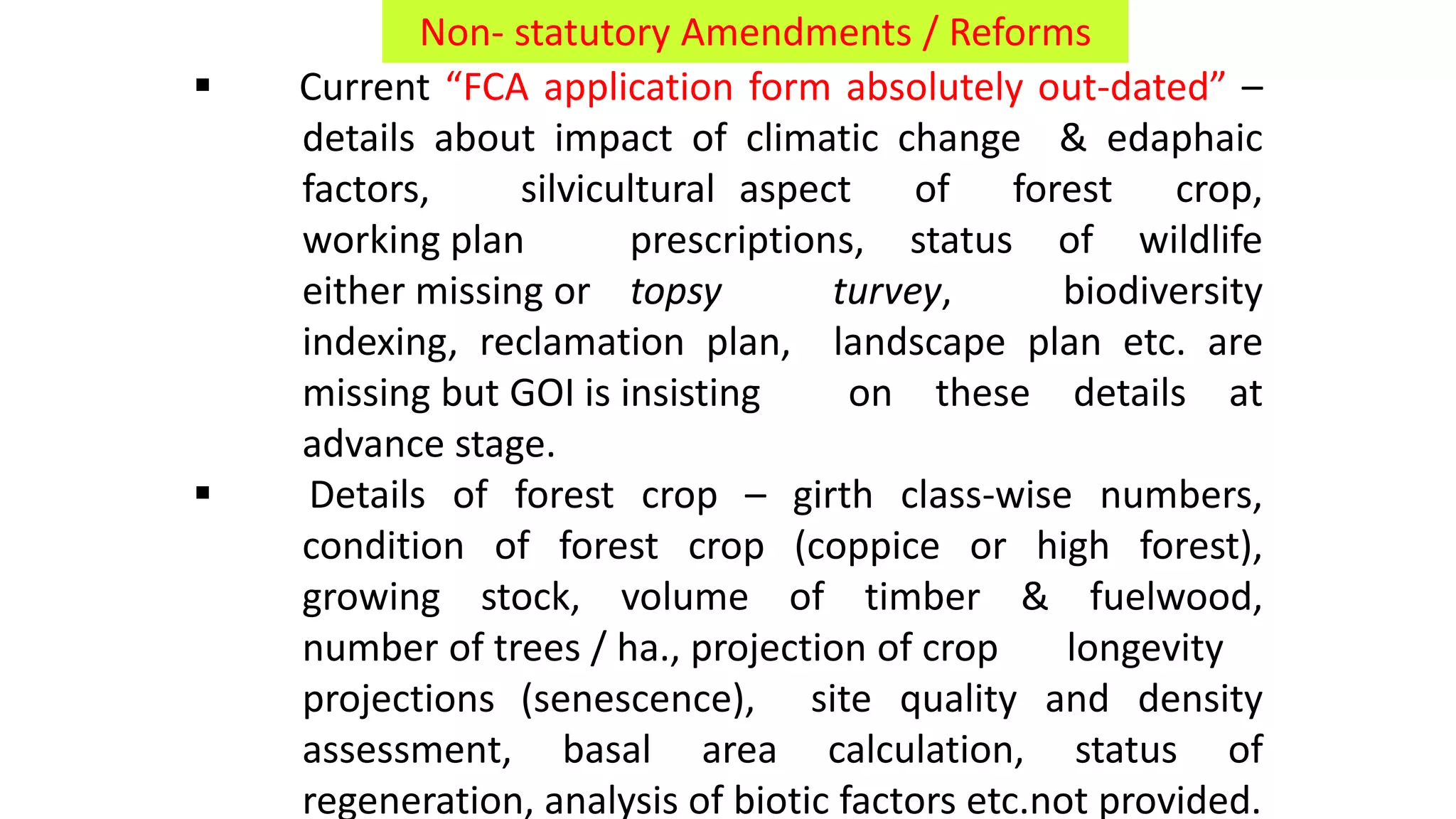 1 General Constitution & Non Forest Land under Forest Conservation Act ...