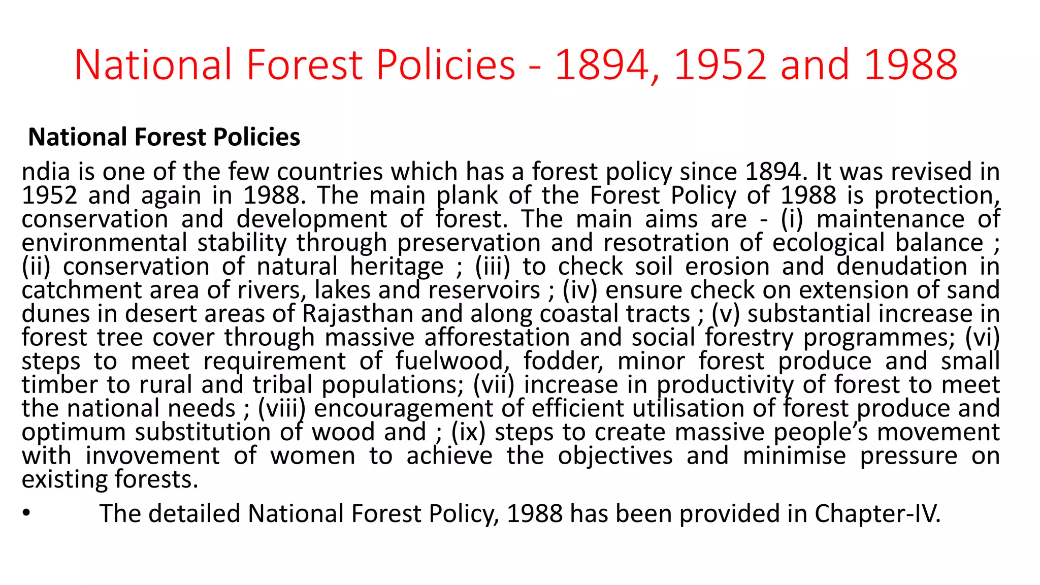 1 General Constitution & Non Forest Land under Forest Conservation Act ...