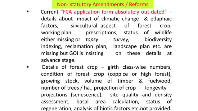 1 General Constitution & Non Forest Land under Forest Conservation Act ...