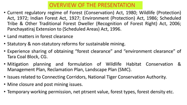 1 General Constitution & Non Forest Land under Forest Conservation Act ...