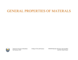 1 General Properties of Materials | PPT