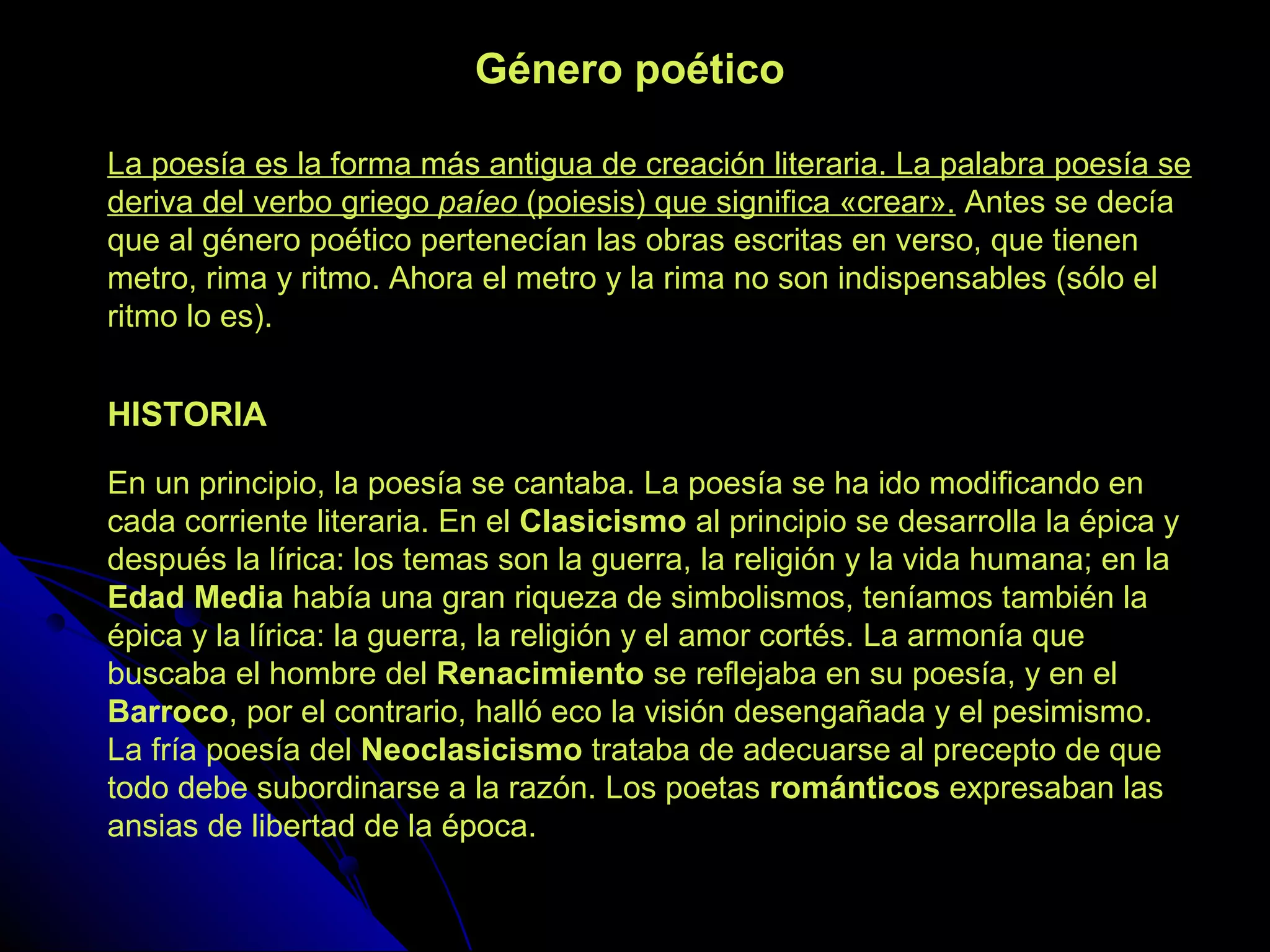 1 genero poetico animado | PPT