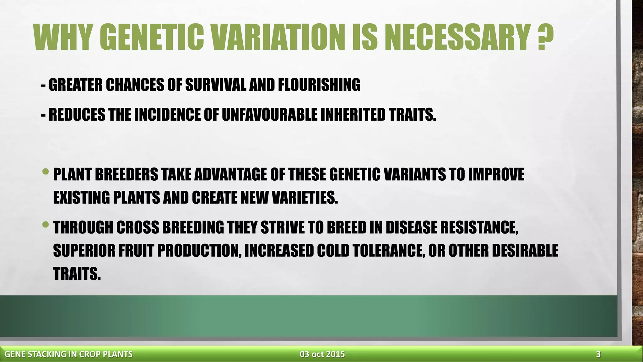 gene stacking in crop plants final | PPTX