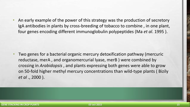 gene stacking in crop plants final | PPTX | Gardening | Home & Garden