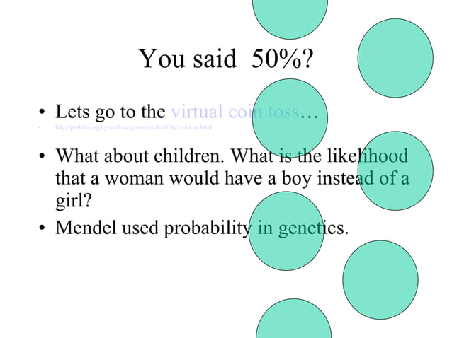 Probability, Mendel, and Genetics Powerpoint | PPT