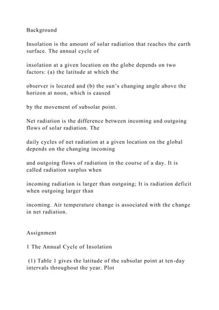 1 GEOG 1112 Lab 4 Insolation and Net Radiation .docx