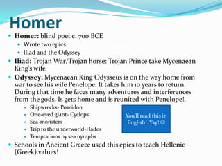 Notes #1- Geography, Early Greece, Polis, Govt, Homer, Religion, Daily ...